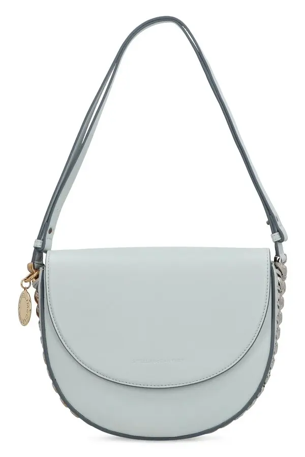 Stella McCartney Bold Flap Shoulder Bag With Iconic Chain Medium Size - Light Blue