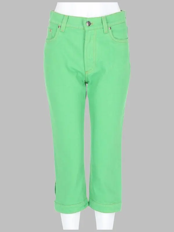 Versace Cropped Straight-leg Jeans - Green