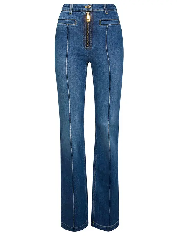Elisabetta Franchi Mini Jeans Trousers - Blu