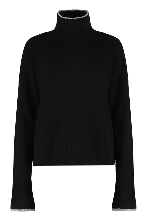Pinko Wool And Cashmere Blend Sweater - Black