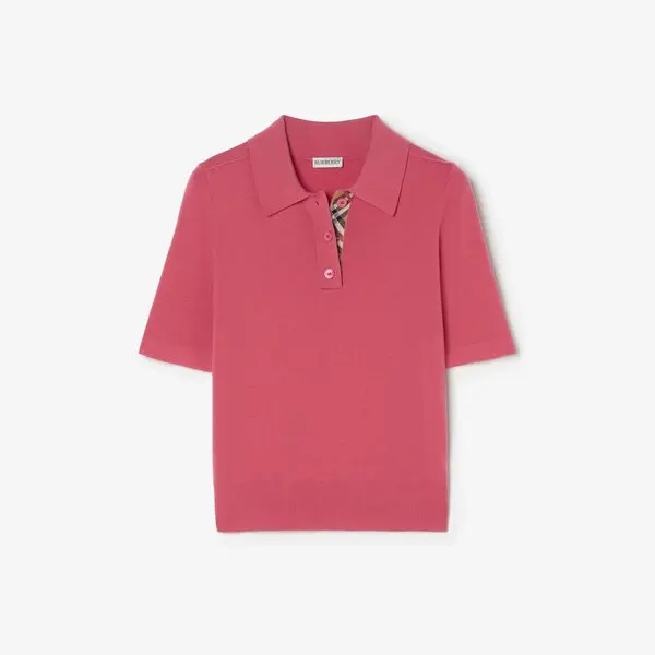 Burberry Lightweight Knit Check Top - Rosa
