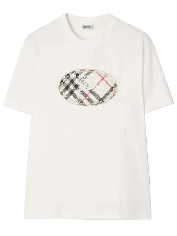 Burberry Knights Embroidered Fit T-shirt Size - Bianco