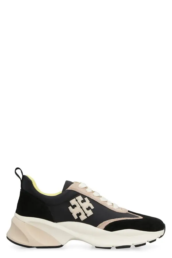 Tory Burch Good Luck Leather Sneakers - Black