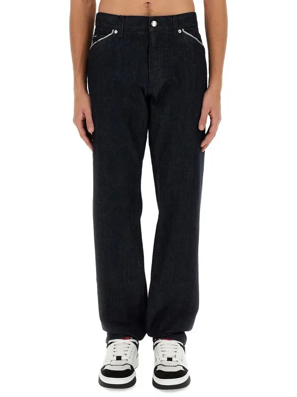 Dolce & Gabbana Piped Straight-leg Jeans - Denim