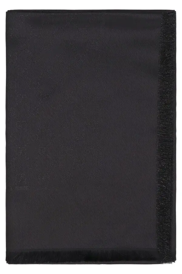 Gucci Gg Silk Wool Shawl