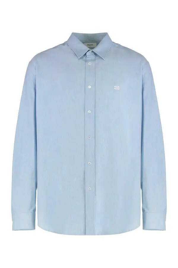 Celine Loose Cotton Chambra Shirt For - Light Blue