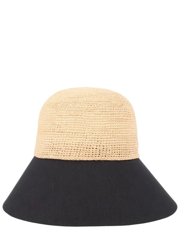 Helen Kaminski Mini Raffia And Linen Hat - Beige