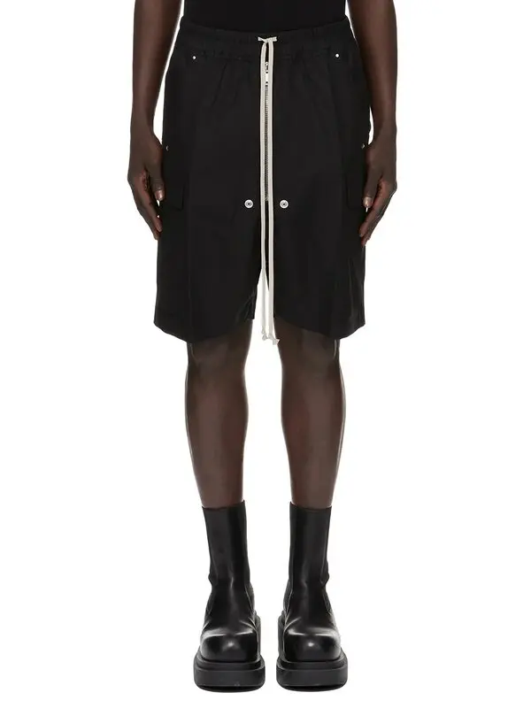Rick Owens Knee-length Cargo Shorts - Nero