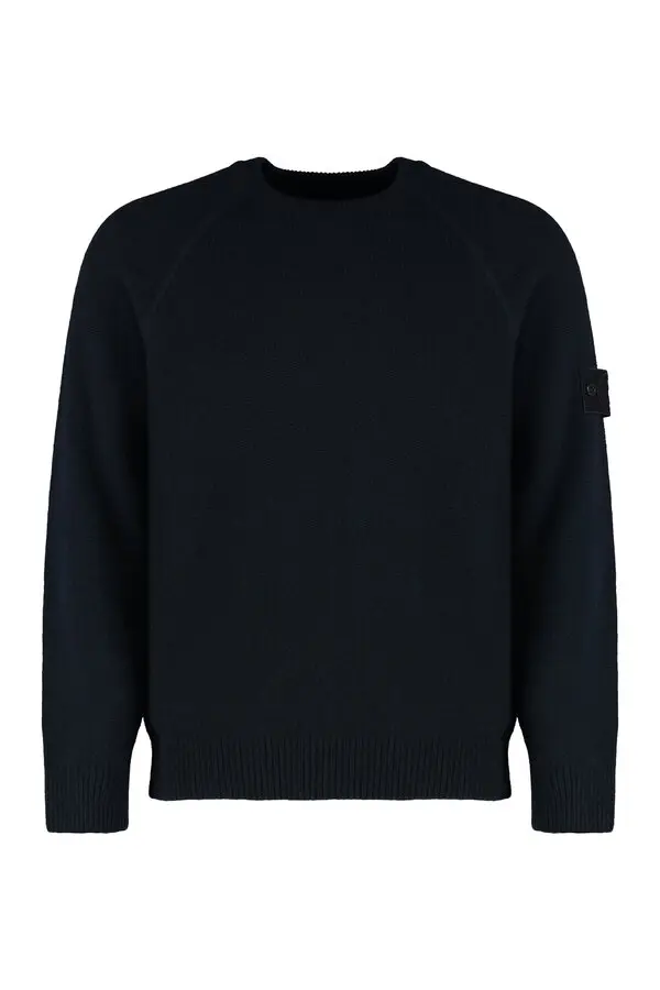 Stone Island Long-sleeves Logo-patch Sweater - Blue