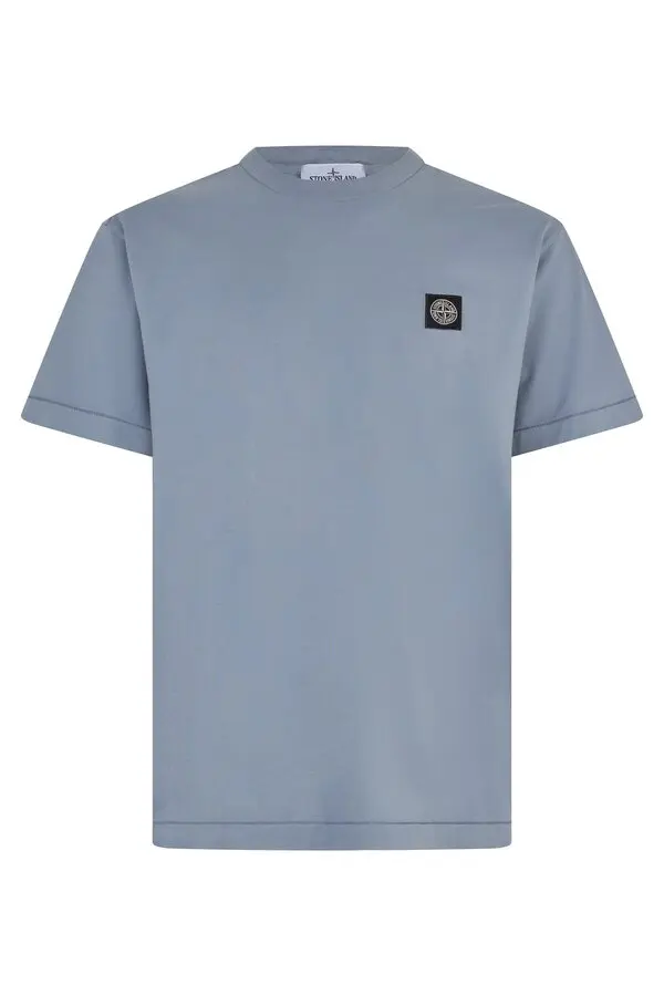 Stone Island Comfort Fit Short Sleeve T-shirt For - Light Blue