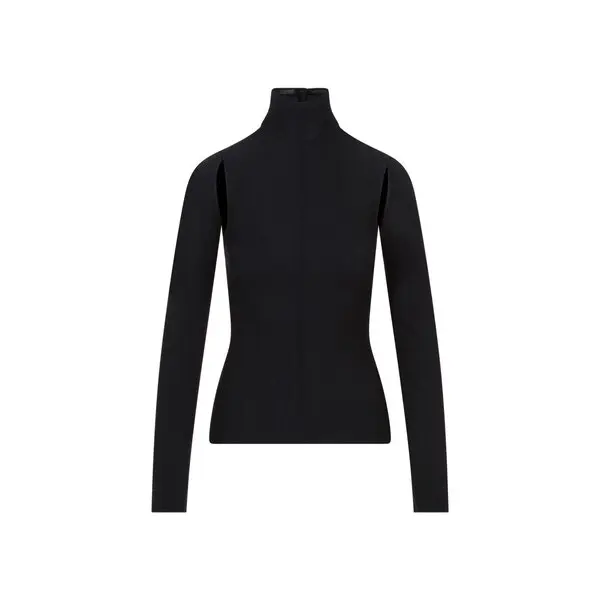 Khaite Marlowe Cutout Open-back Merino Wool Top