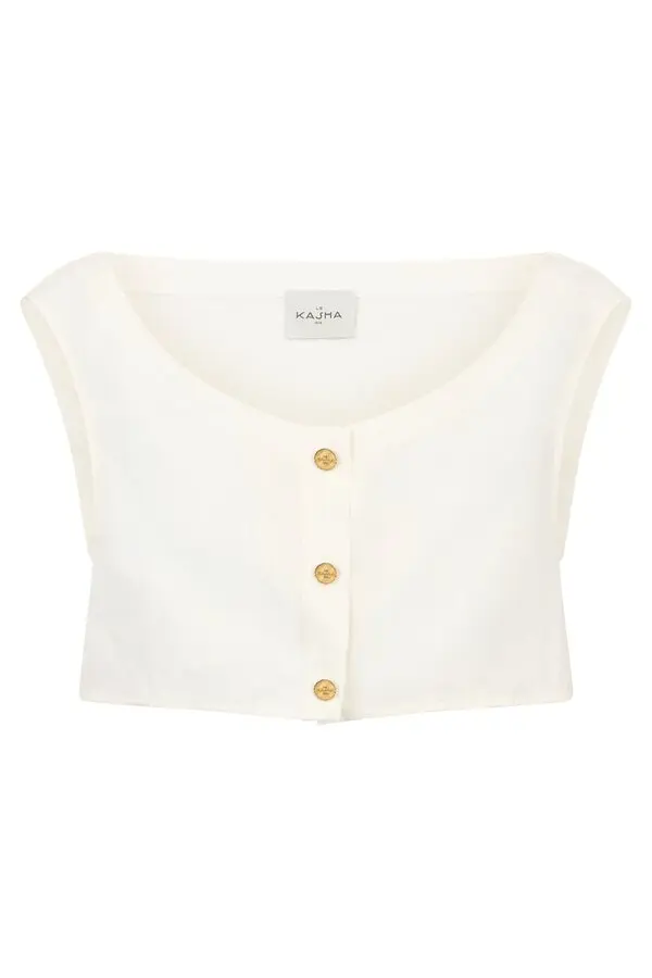 Le Kasha Elegant Cotton Mini Short Top