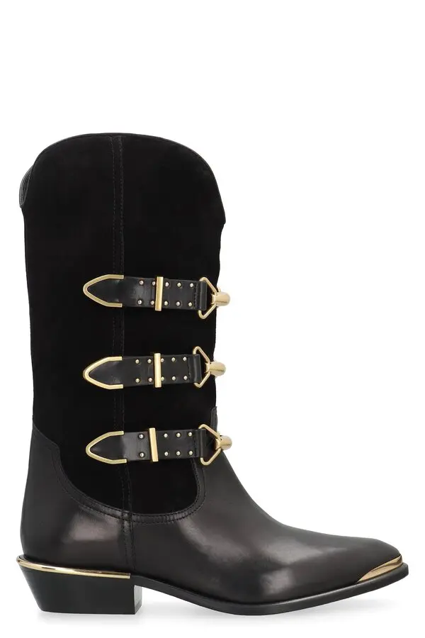 Isabel Marant Étoile Darner Buckle Boots - Black