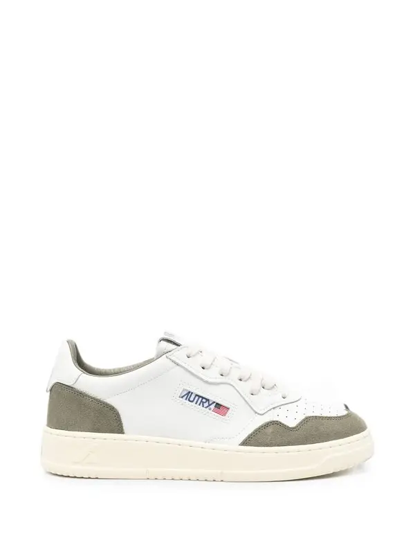 AUTRY Contrast Insert Leather Sneakers - Bianco