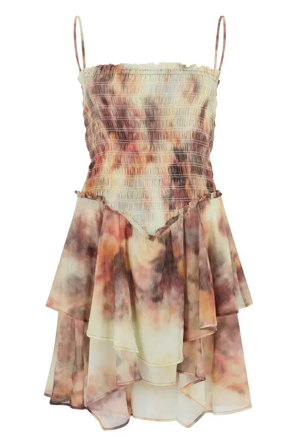 MARANT ETOILE Mini Tie-dye Printed Cotton Dress - Multicolor