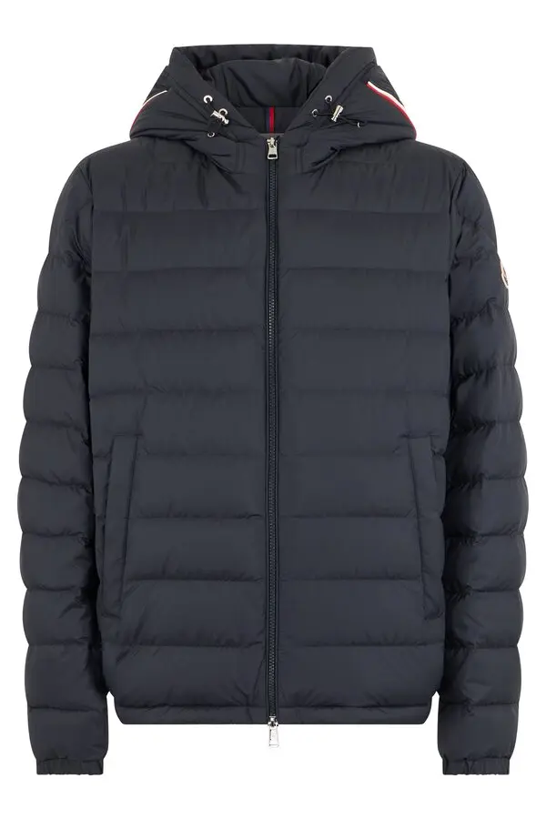 Moncler Mini Padded Down Jacket With Hood - Blue