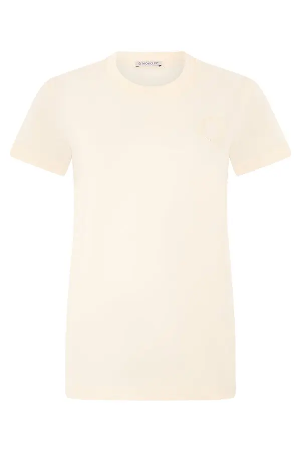 Moncler Classic Cotton Crewneck T-shirt - Ivory