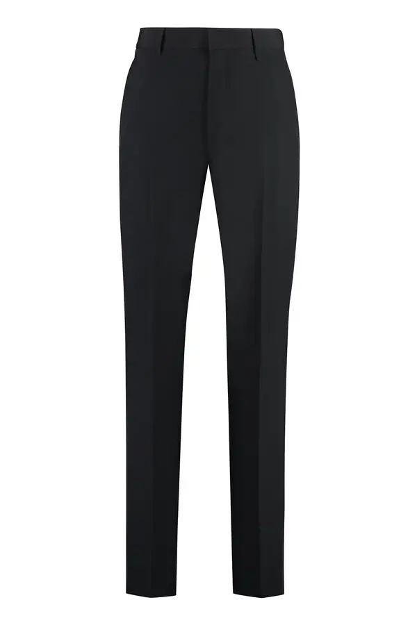 Givenchy Tailored Wool Trousers With Logoed Trim