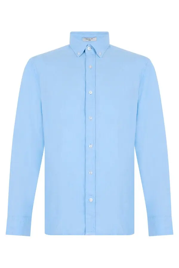 Gant Long Sleeve Linen Shirt Spring/summer 2025 - Light Blue