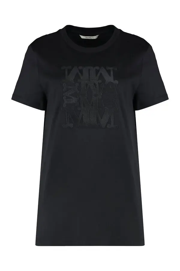 Max Mara Embroidered Cotton T-shirt For - Black