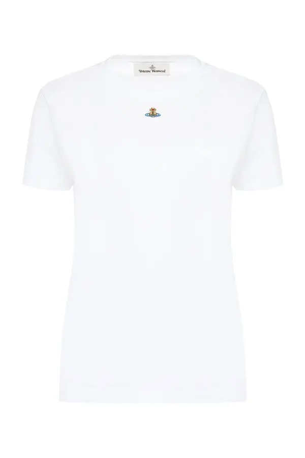 VIVIENNE WESTWOOD Cotton Crewneck T-shirt - White