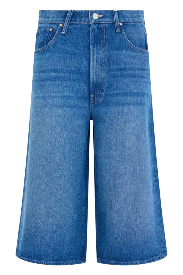 MOTHER High Waist Bermuda Shorts Mid Leg Design - Light Blue