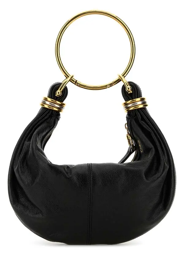 Chloé Small Bracelet Hobo Bag In Grainy Leather