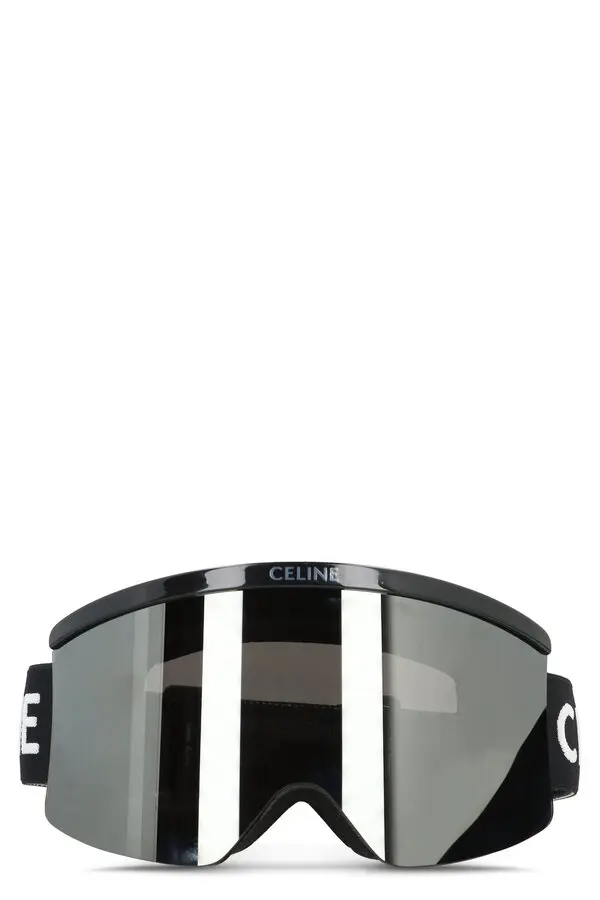 Celine Ski Mask In Injected Nylon With Mirror Lenses - Black