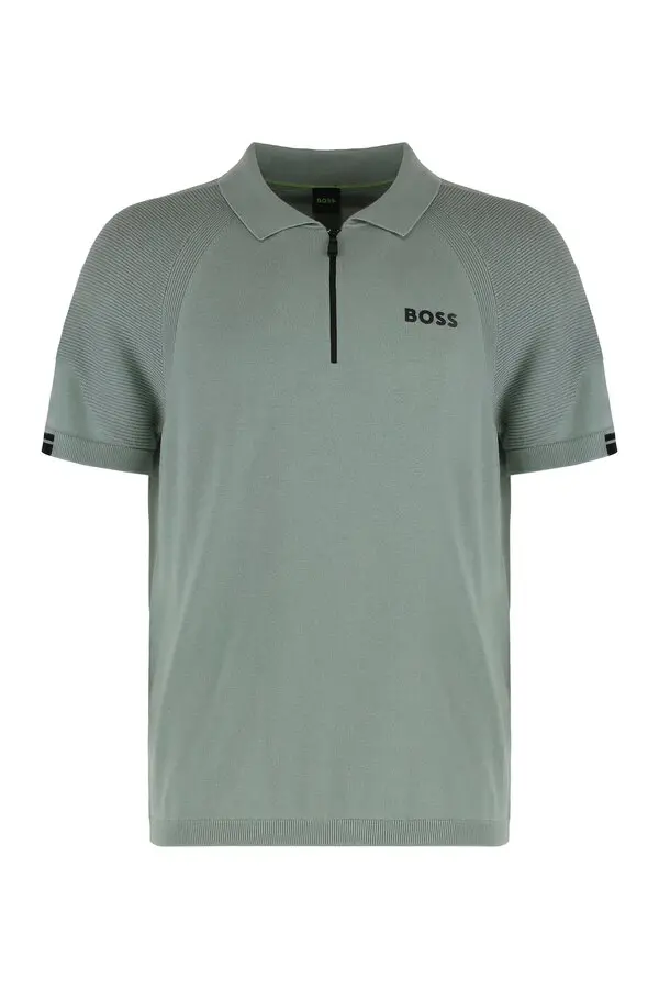 BOSS Dynamic Comfort Polo With Half Zip For