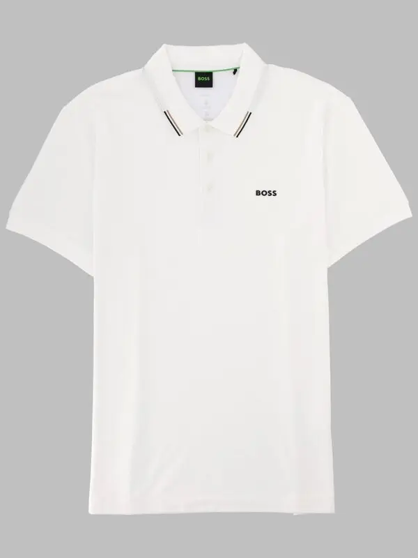 BOSS Sleek Classic Polo Shirt - White