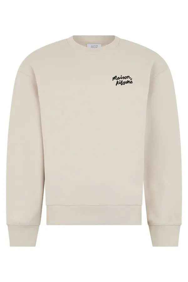 Maison Kitsuné Cotton Long Sleeve Sweatshirt - Sand