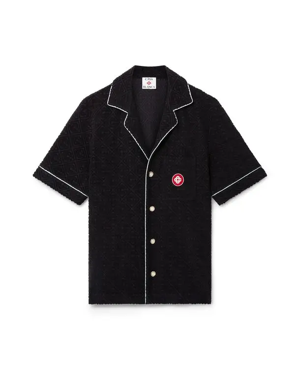 Casablanca Monogram Towelling Shirt - Black