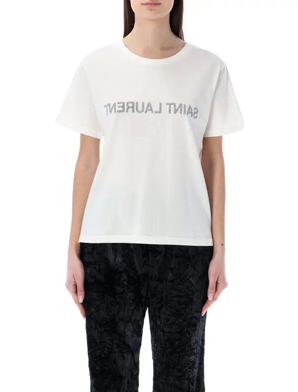 Saint Laurent Reverse Logo T-shirt - White