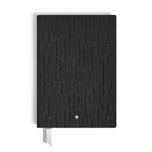 Montblanc Medium Notebook In Corteccia Leather, Lined Pages - Black