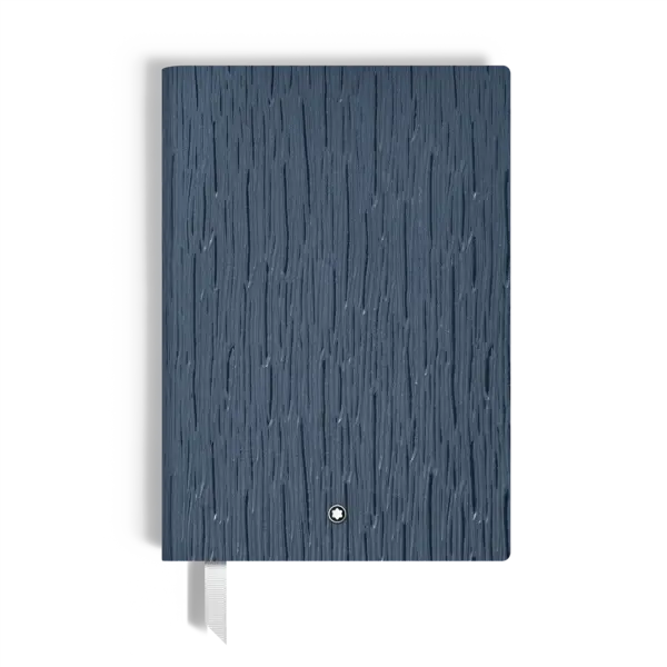 Montblanc Medium Notebook In Corteccia Leather, Lined Pages - Blue