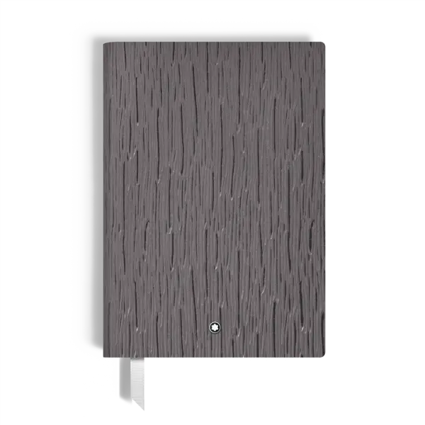 Montblanc Medium Notebook In Corteccia Leather, Lined Pages - Warm Grey
