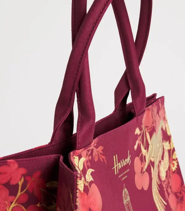 Harrods House Of Grocery Tote Bag - Burgundy