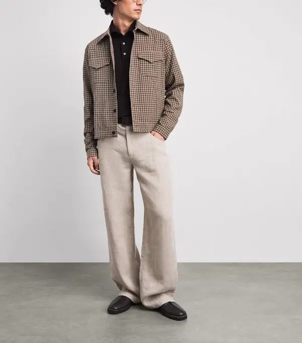 Oliver Peoples Stretch-cotton Check Witley Overshirt