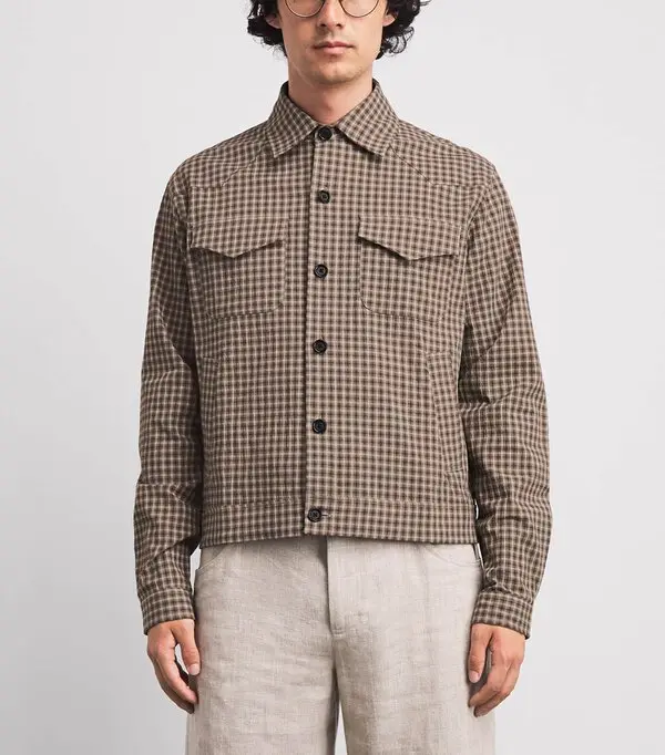 Oliver Peoples Stretch-cotton Check Witley Overshirt