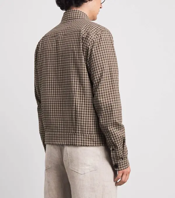 Oliver Peoples Stretch-cotton Check Witley Overshirt