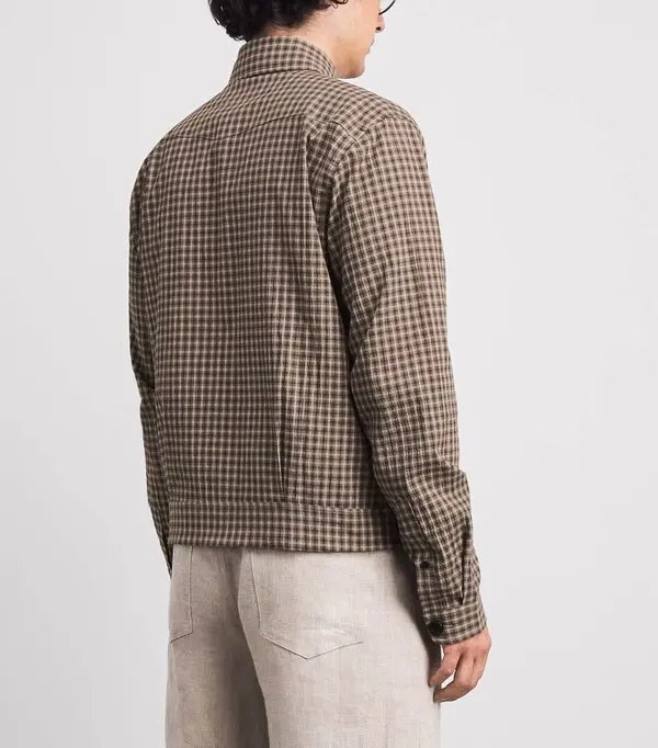 Oliver Peoples Stretch-cotton Check Witley Overshirt