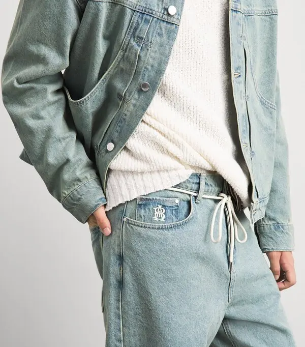 ABOUT:BLANK Shoelace Belt Wide-leg Jeans
