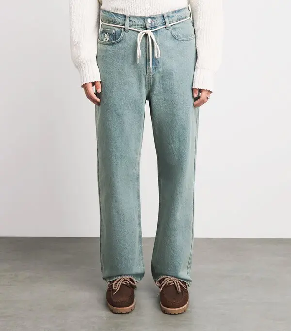 ABOUT:BLANK Shoelace Belt Wide-leg Jeans