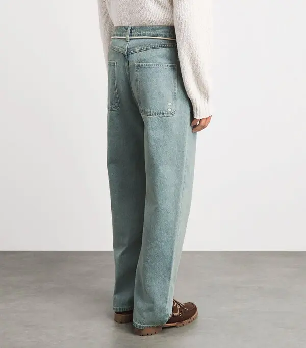 ABOUT:BLANK Shoelace Belt Wide-leg Jeans