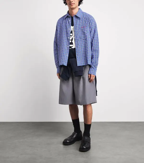 ABOUT:BLANK Cotton Raw-hem Check Shirt