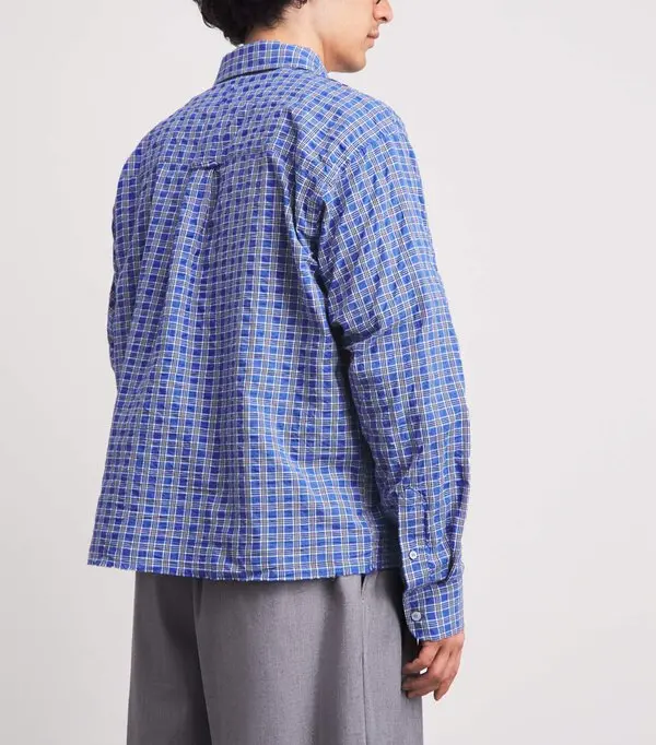 ABOUT:BLANK Cotton Raw-hem Check Shirt