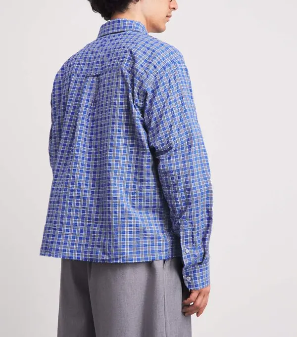 ABOUT:BLANK Cotton Raw-hem Check Shirt