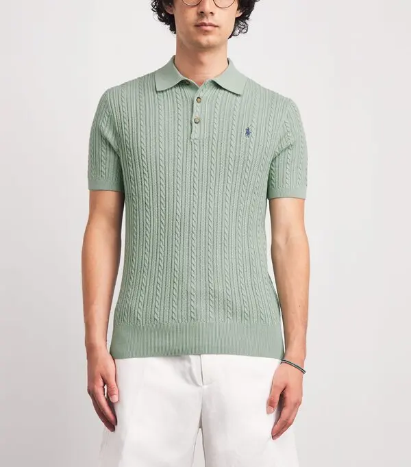 Polo Ralph Lauren Cotton Cable-knit Polo Shirt