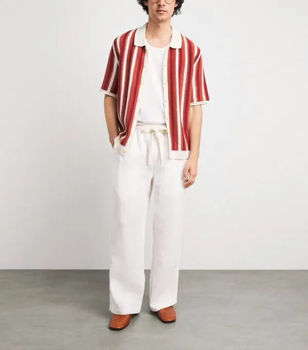 WAX LONDON Crochet Stripe Shirt