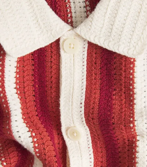 WAX LONDON Crochet Stripe Shirt